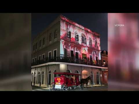 'Absolutely disgusting': Light show projected on New Orleans building stirs controversy