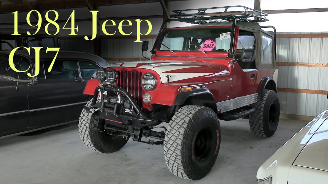 Lifted 1984 Jeep CJ7 4x4 on 35's, at Country Classic Cars - YouTube