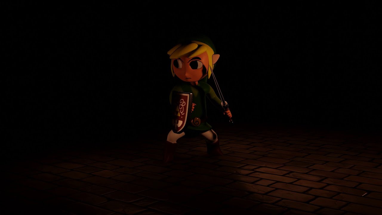 Toon Link 3D Render - YouTube