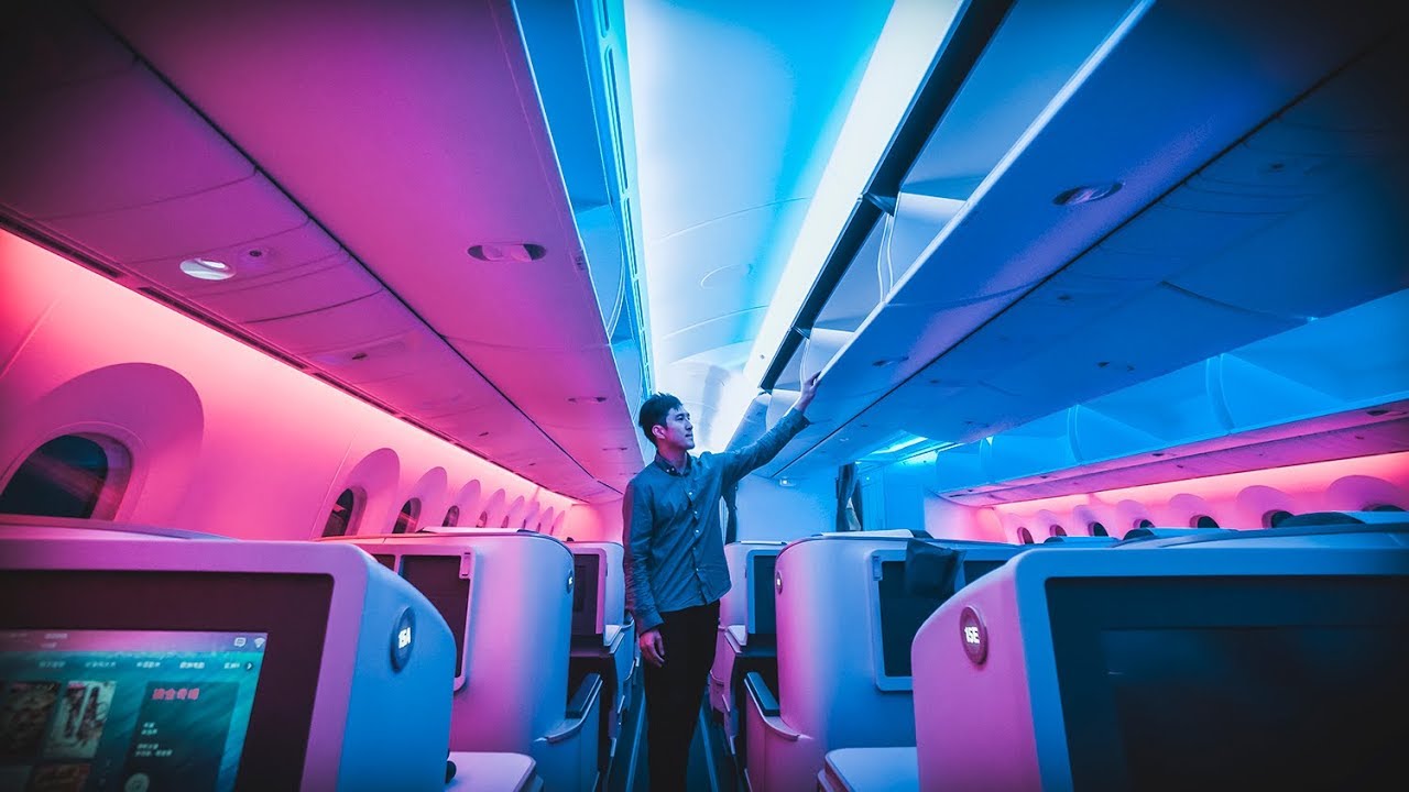 南方航空一秒變夜店! ️ Night club from above! Check out China Southern 787-9 ...