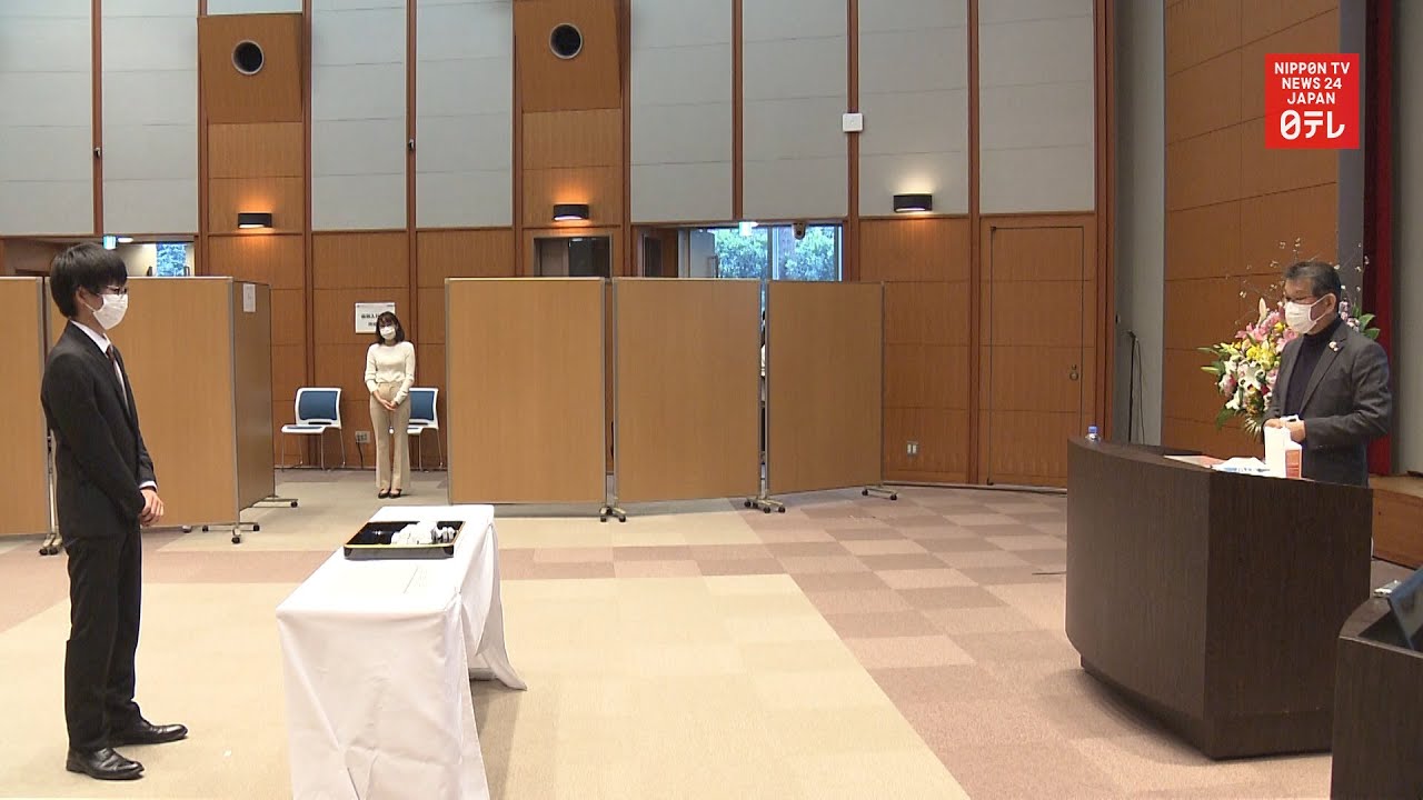 Distancing practiced at work initiation ceremonies - YouTube