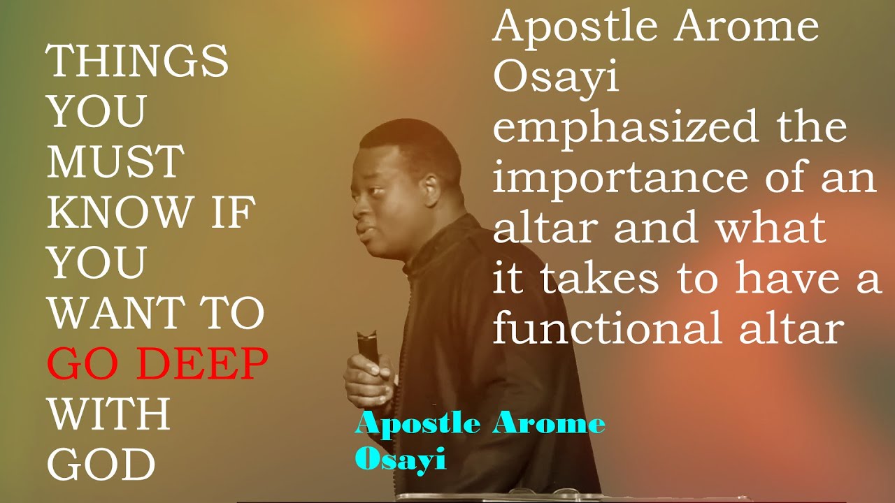 THINGS YOU MUST KNOW AND DO IF YOU WANT TO GO DEEP WITH GOD//APOSTLE ...