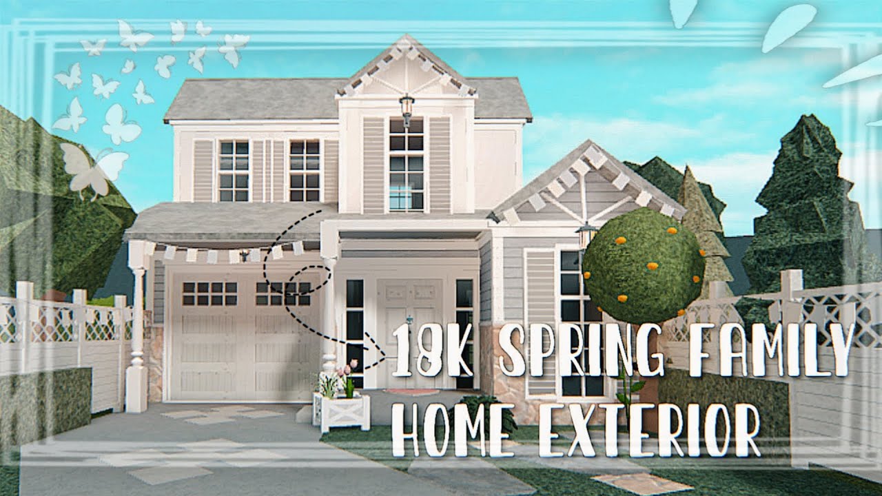Bloxburg- Spring Family Home (Exterior) No Transform Plus 18k - YouTube