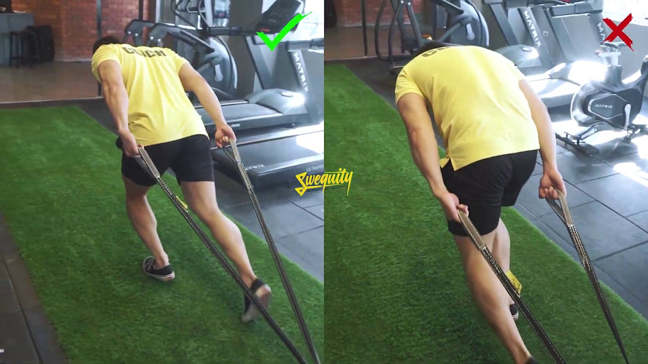 [SM02] Hướng Dẫn Tập Strongman Đúng Cách - Sled Forward Drag - YouTube