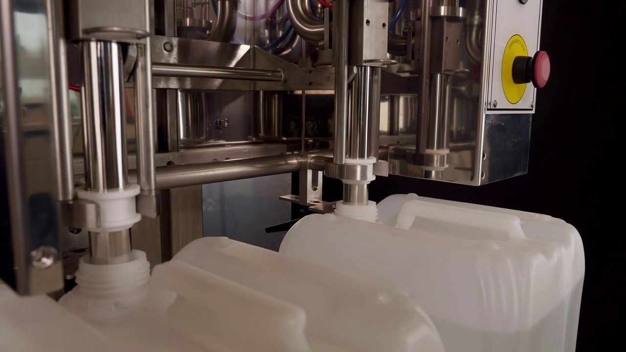 Product video of Adelphi Masterfil S-5000S semi-automatic filler - YouTube
