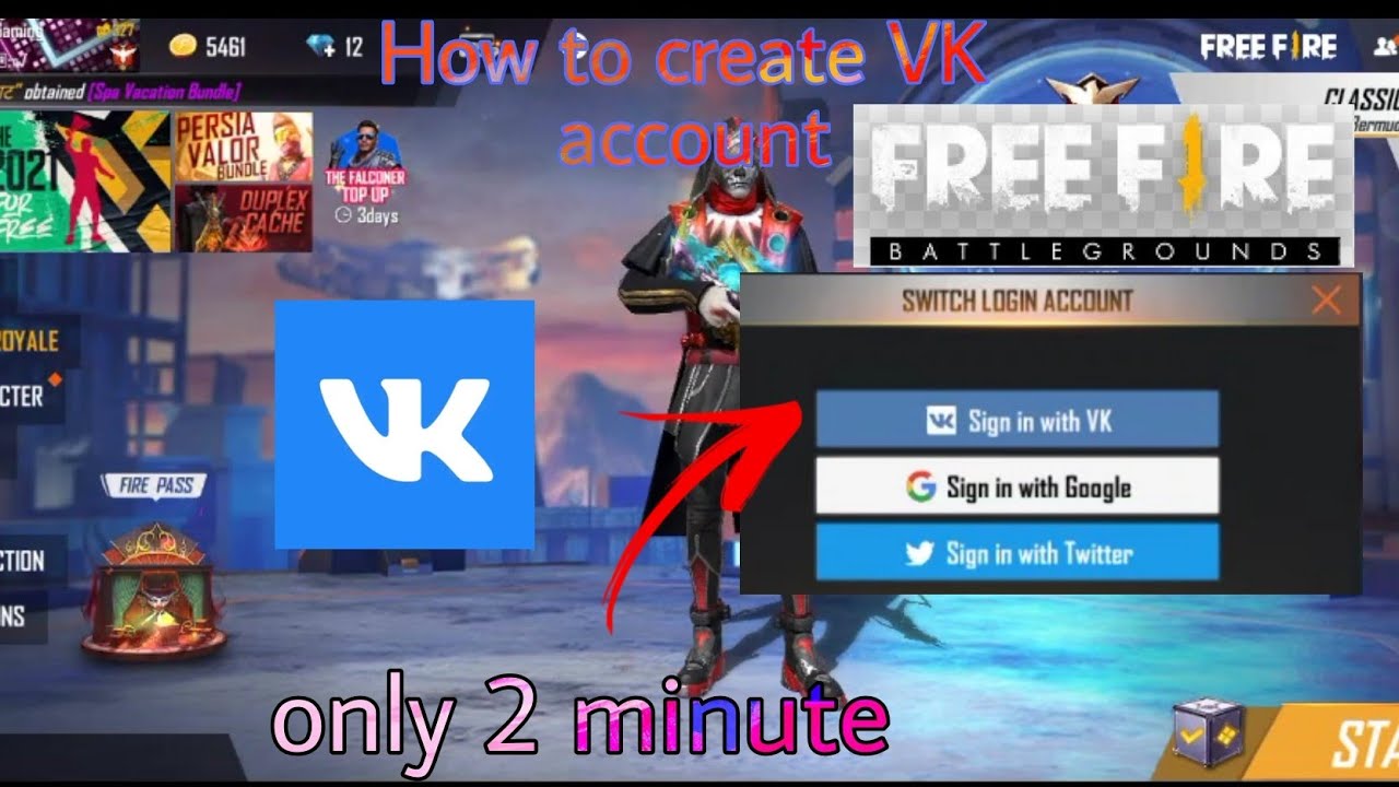 how to create vk account in free fire | vk account kaise banaye - YouTube