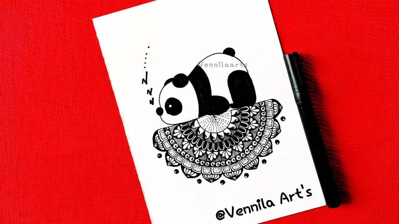 Panda Mandala Art|Vennila Art's|Step by step mandala art|mandala for ...
