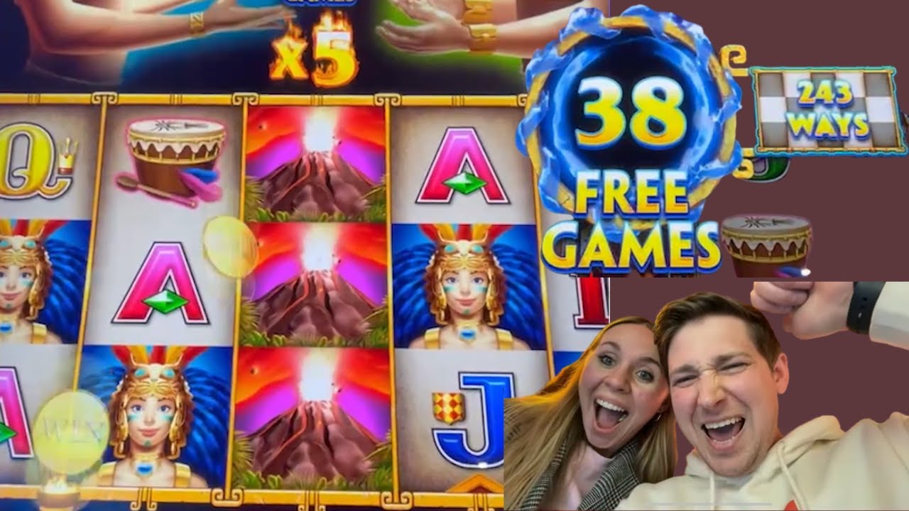 We Always Win So Many Free Games on This Slot Machine!! - YouTube