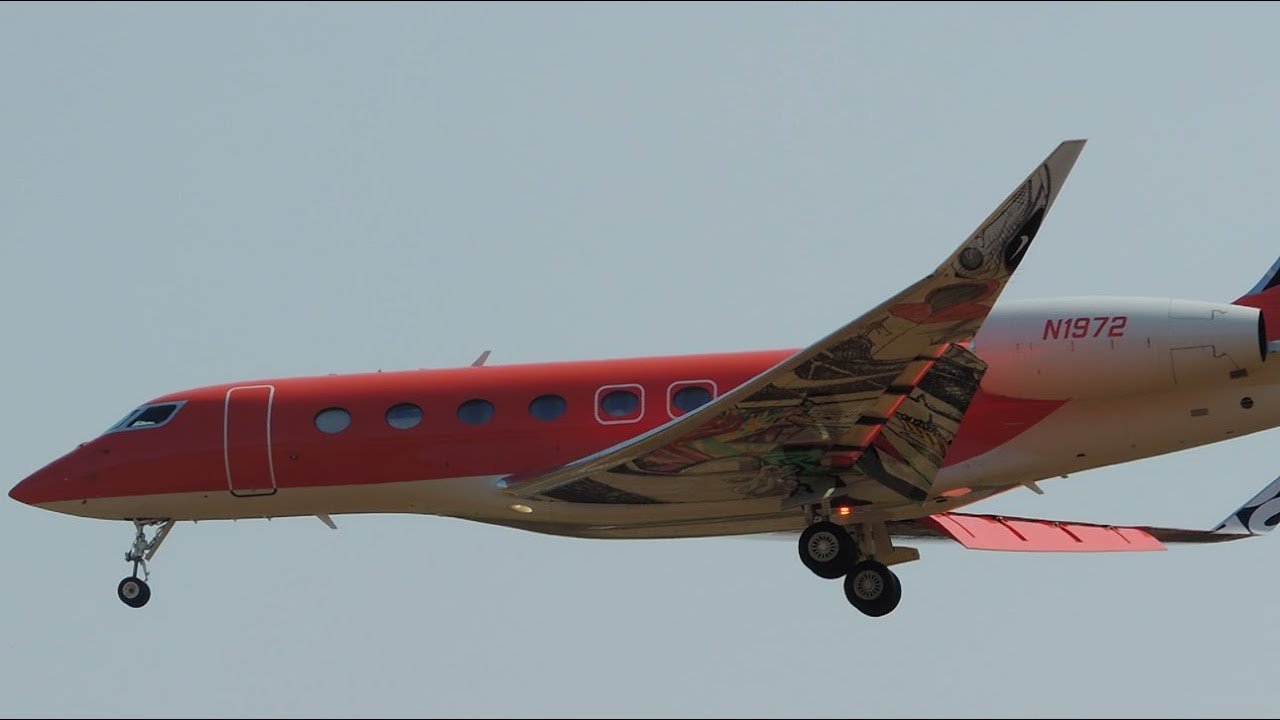 Nike Gulfstream G650 [N1972] landing in HIO - YouTube