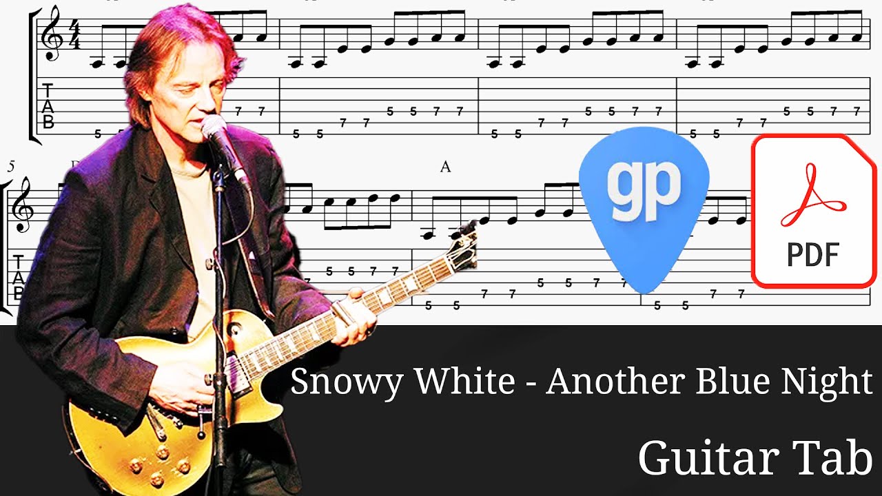 Snowy White - Another Blue Night Guitar Tabs [TABS] - YouTube