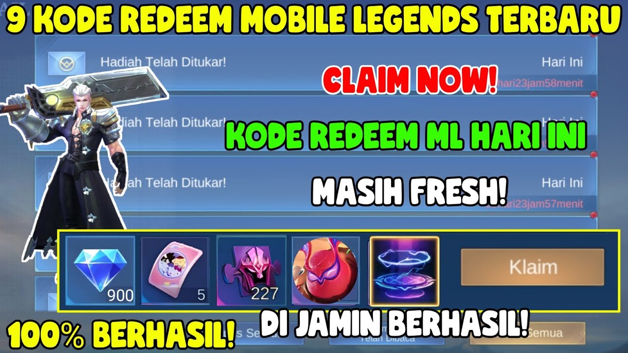 KLAIM 9 KODE REDEEM ML TERBARU KODE REDEEM MOBILE LEGENDS CODE REDEEM ...