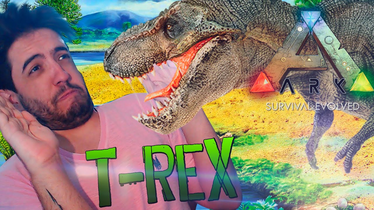 ARK #2 - TIRANOSSAURO REX, BATALHA ÉPICA E CONSTRUÍMOS NOSSA CASA ...