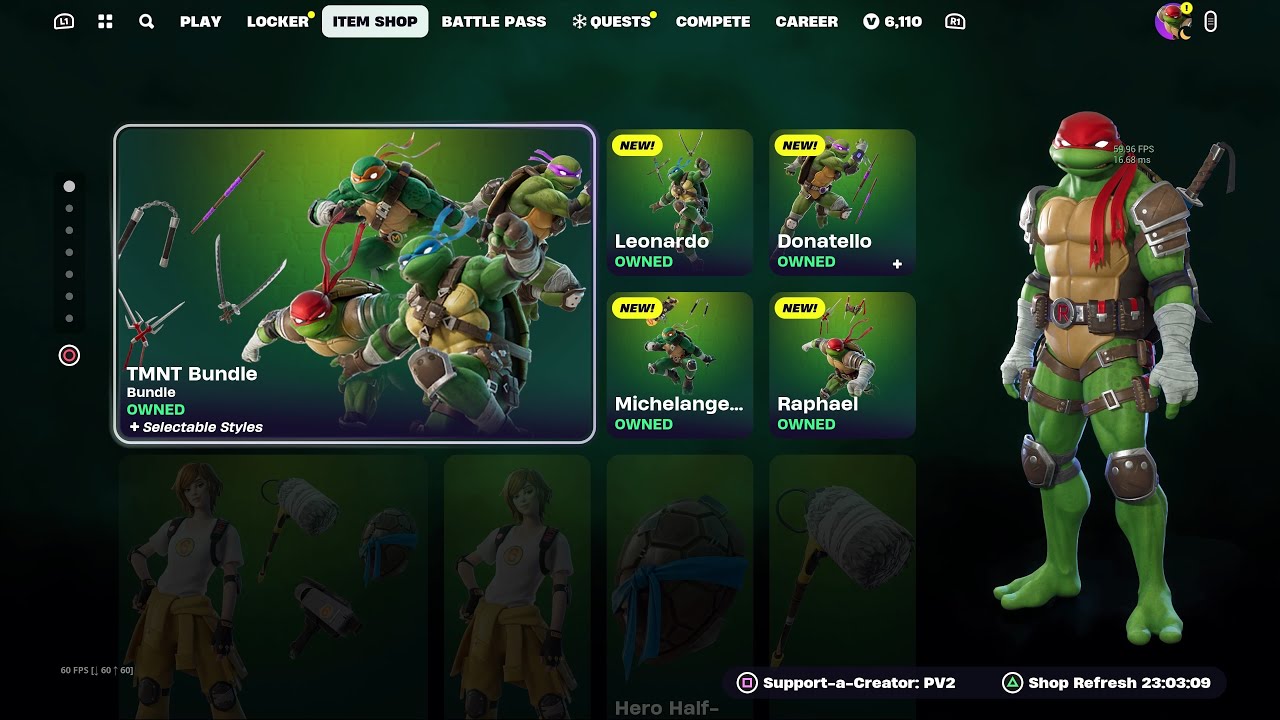 NEW TEENAGE MUTANT NINJA TURTLES! Fortnite Item Shop [December 14th ...