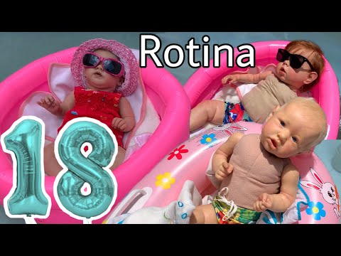 ROTINA DE TODOS OS 18 BEBÊS REBORN | ENTRARAM PISCINA | BRYAN NADOU DE VERDADE| PARTE 3 |GABI REBORN