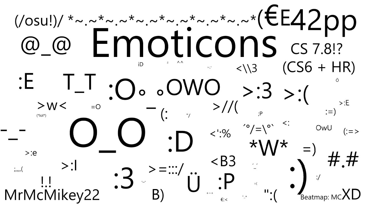 (osu!) Emoticons - Hinoi Team MrMcMikey22 CS 7.8 96% FC (Map: MCXD ...