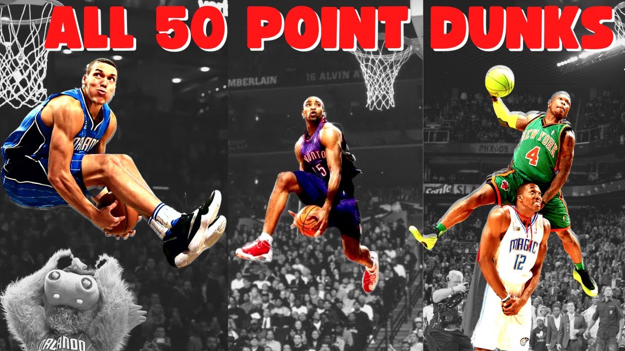 THE BEST 50 POINT SLAM DUNK CONTEST DUNKS EVER MADE(NBA Highlights ...