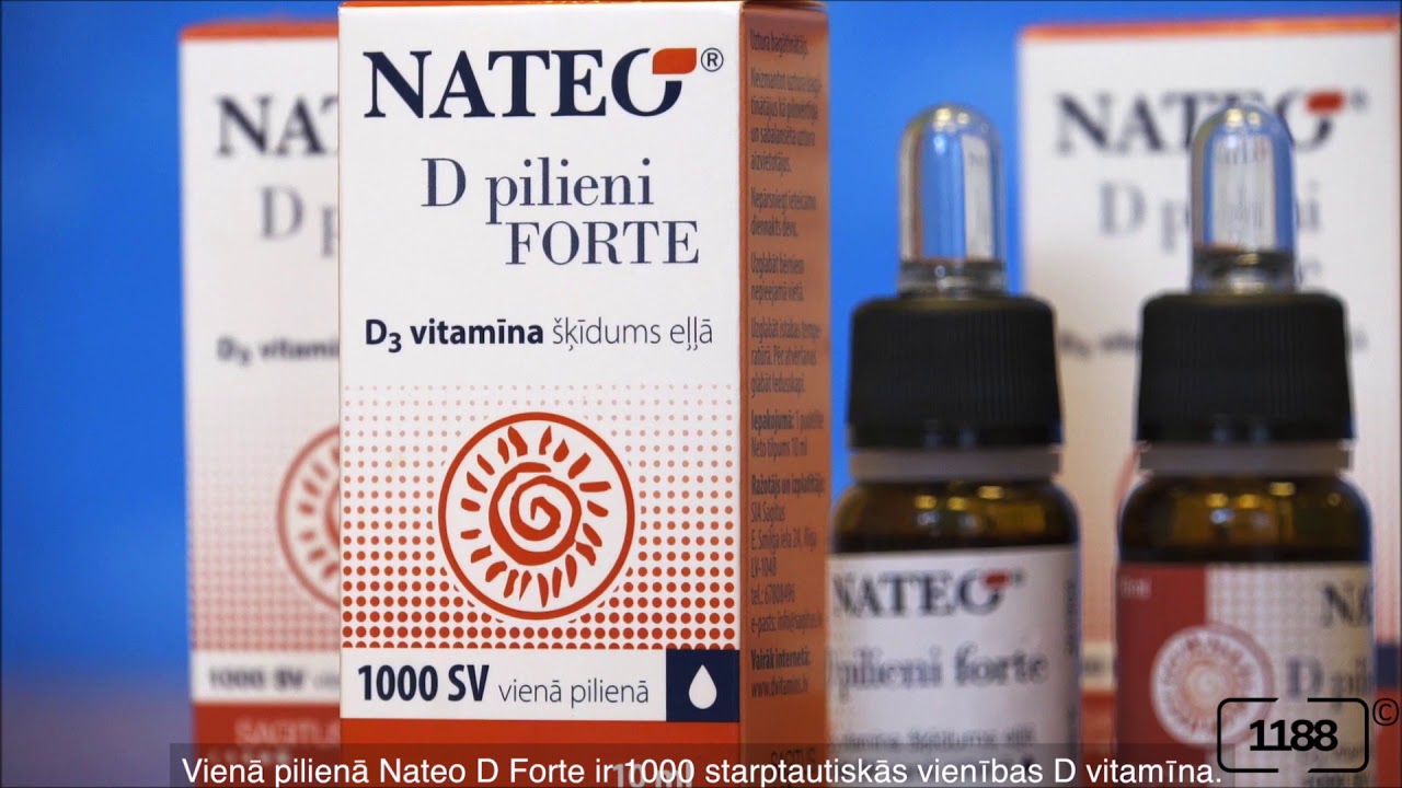 Nateo D vitamīns bērniem un pieaugušajiem - YouTube