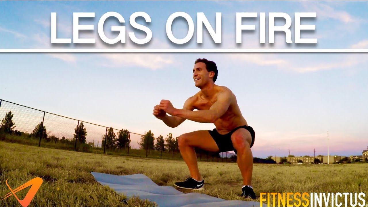 LEGS ON FIRE with Fat Burning at HOME - FITNESSINVICTUS - YouTube