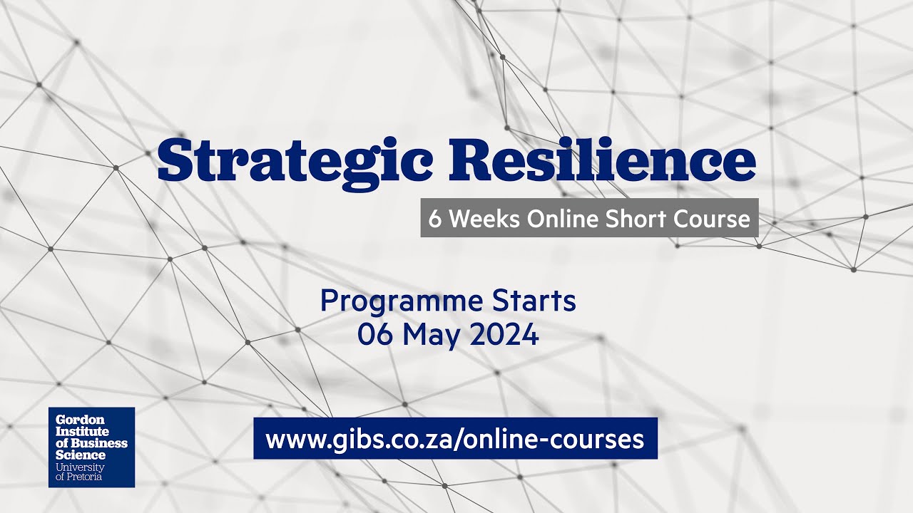 Strategic Resilience Online Short Course - YouTube
