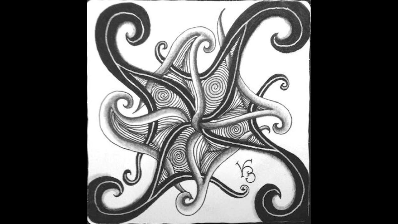 Weekly Zentangle® Tangle Video-FENGLE-July 27-August 3, 2015 - YouTube