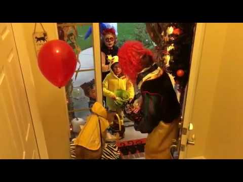 Handing Out Halloween Candy with Professor - 2017