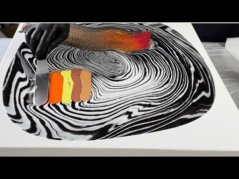 Fiery Galaxy Vibe - Ring & Cell Duo - Acrylic Pouring Fluid Art - YouTube