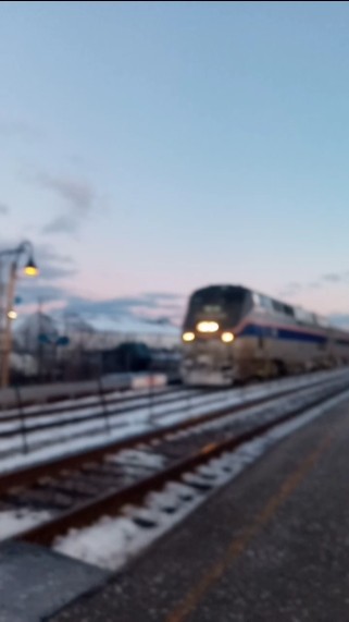 Amtrak 164 Train Roll At Through Greyland Station 2/16/25 - YouTube
