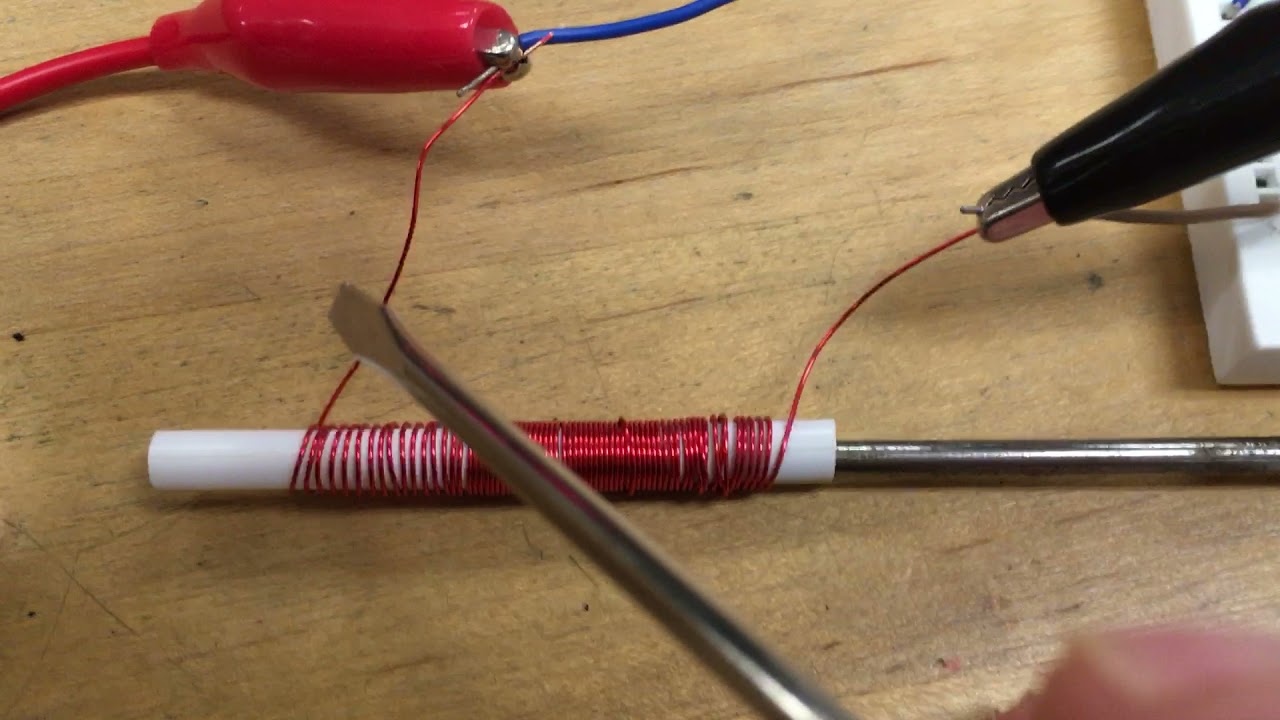 Compass Needle and a Simple Electromagnet - YouTube