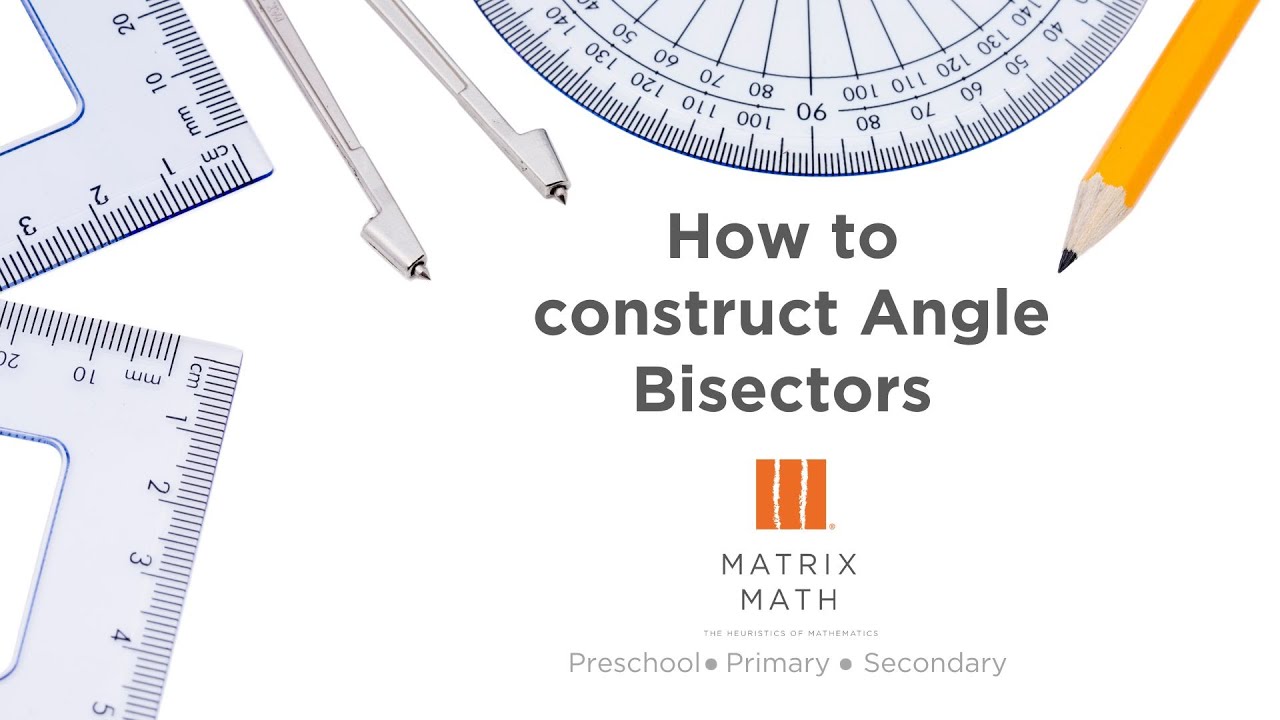 Secondary Math - How to construct angle bisector - YouTube