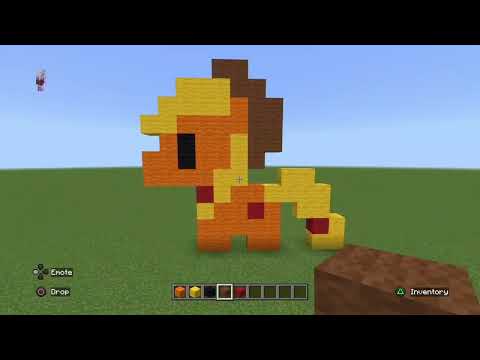 How to build an applejack pixel art- minecraft tutorial