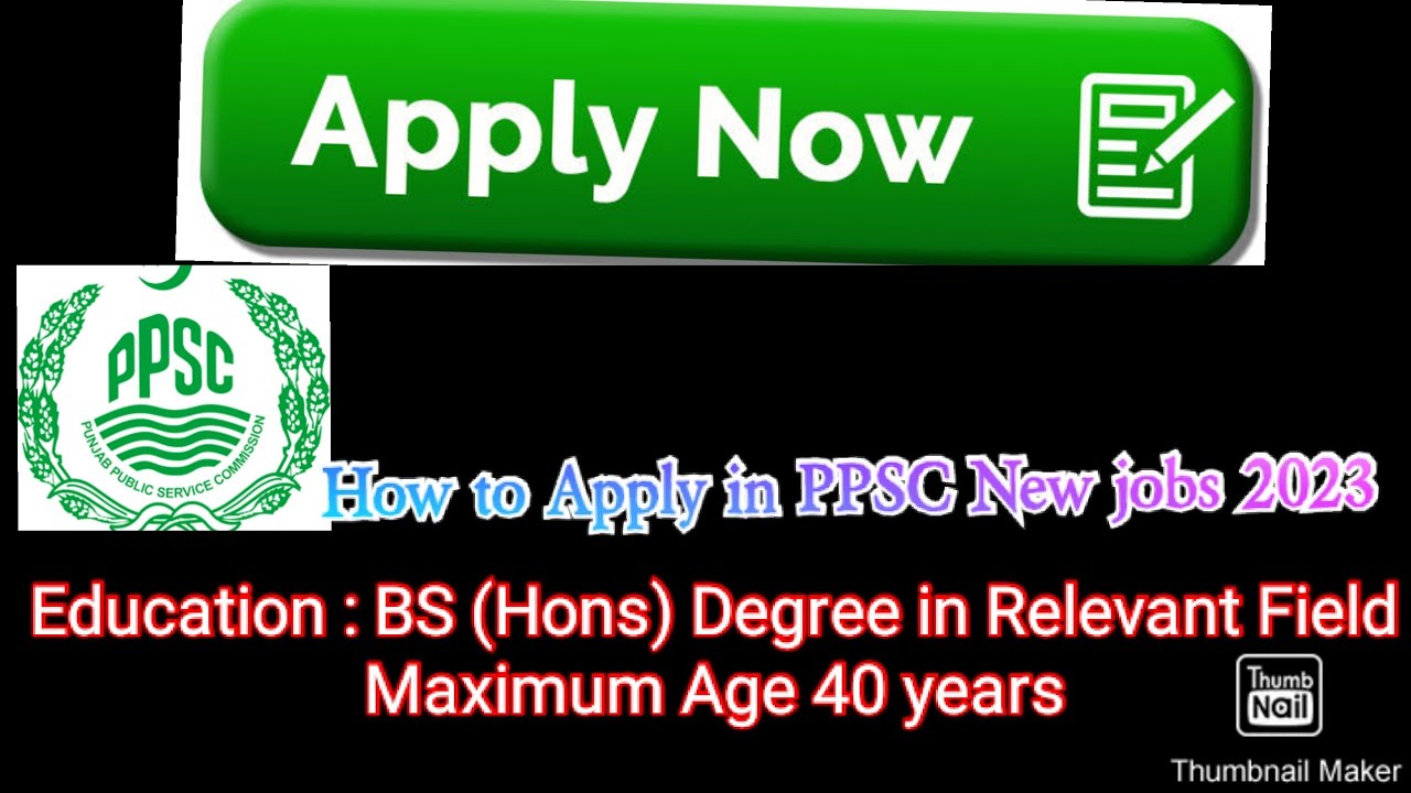 How to Apply in PPSC jobs 2023 Nutrition Technologist Post - YouTube