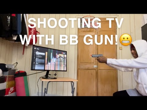 SHOOTING TV WITH CO2 BB GUN! *GONE TERRIBLE*💔 - YouTube