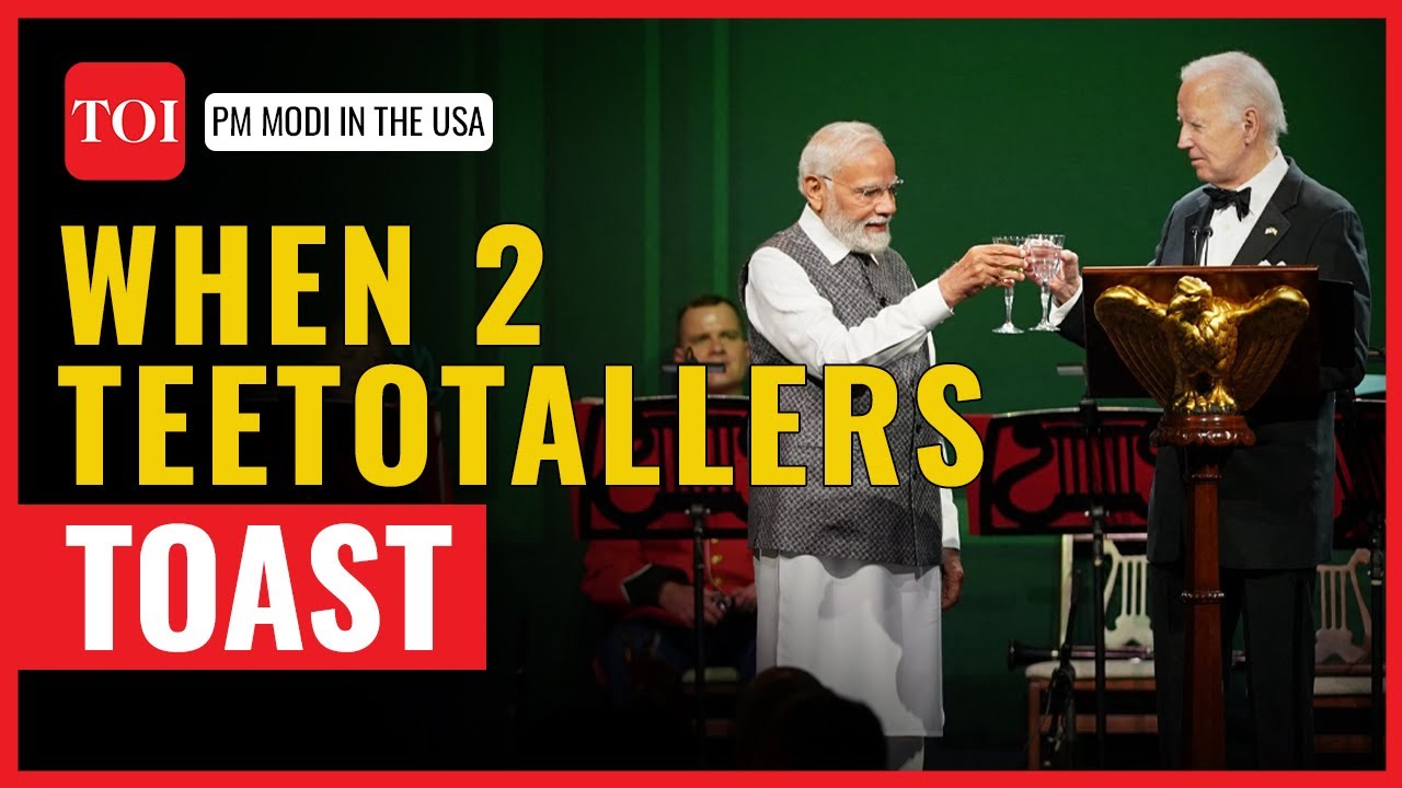 State Dinner: President Biden raises 'TOAST WITH NO ALCOHOL' with PM ...