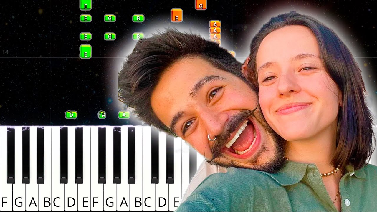 Índigo - Camilo ft. Evaluna Montaner - Piano Tutorial - Keysynth - YouTube