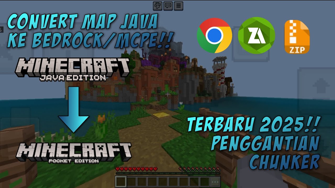 TUTORIAL CONVERT MAP MINECRAFT JAVA ME MINECRAFT BEDROCK/MCPE TERBARU TAHUN 2025!! - YouTube