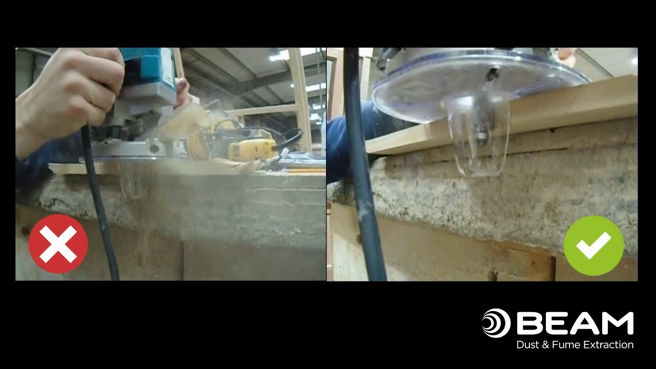 Hand Router - The Power of On-Tool Dust Extraction - YouTube