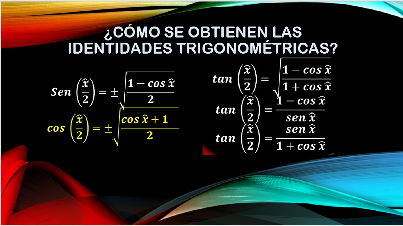 🚨 Demostración | Seno | coseno | tangente | ángulo mitad | identidad ...