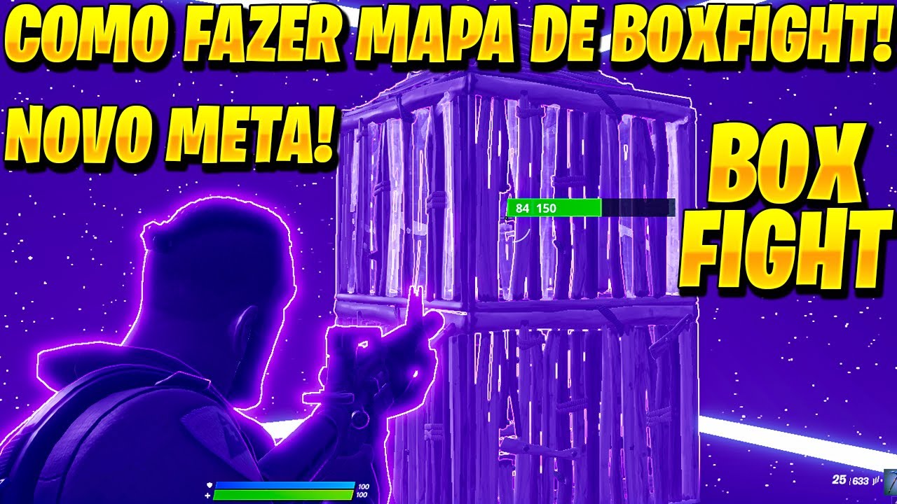 COMO FAZER UM MAPA DE BOX FIGHT NO FORTNITE... mapa clean com o meta ...