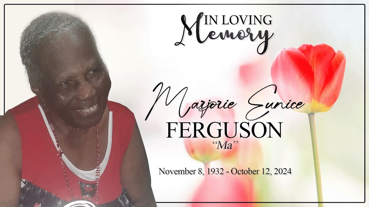 Celebrating the Life of Marjorie Eunice Ferguson - YouTube