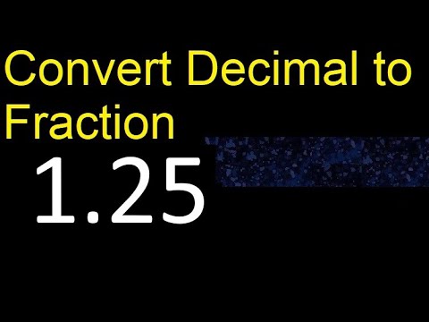 Convert 1.25 to fraction . How to convert decimals to fractions ...