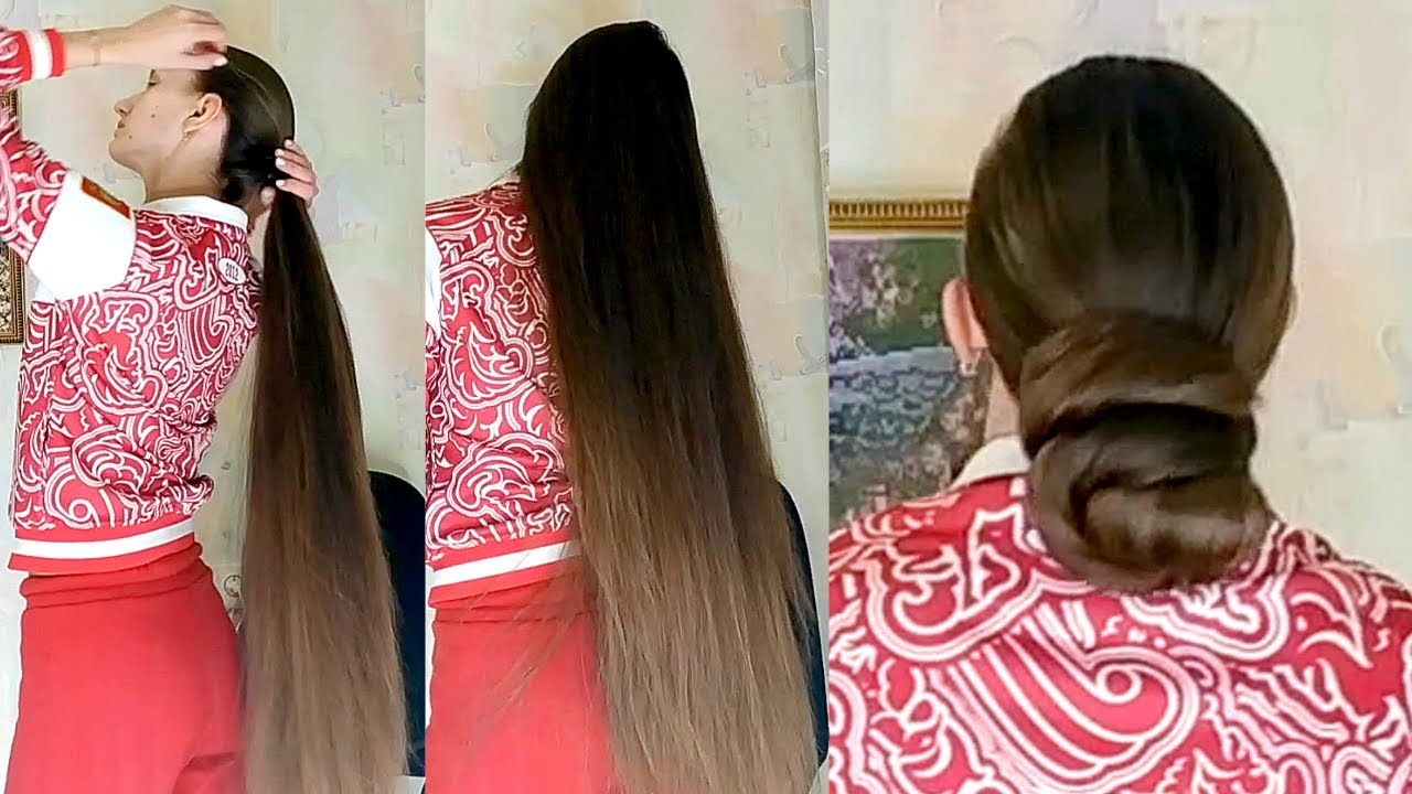 RealRapunzels - Tatyana's various hair play (preview) - YouTube