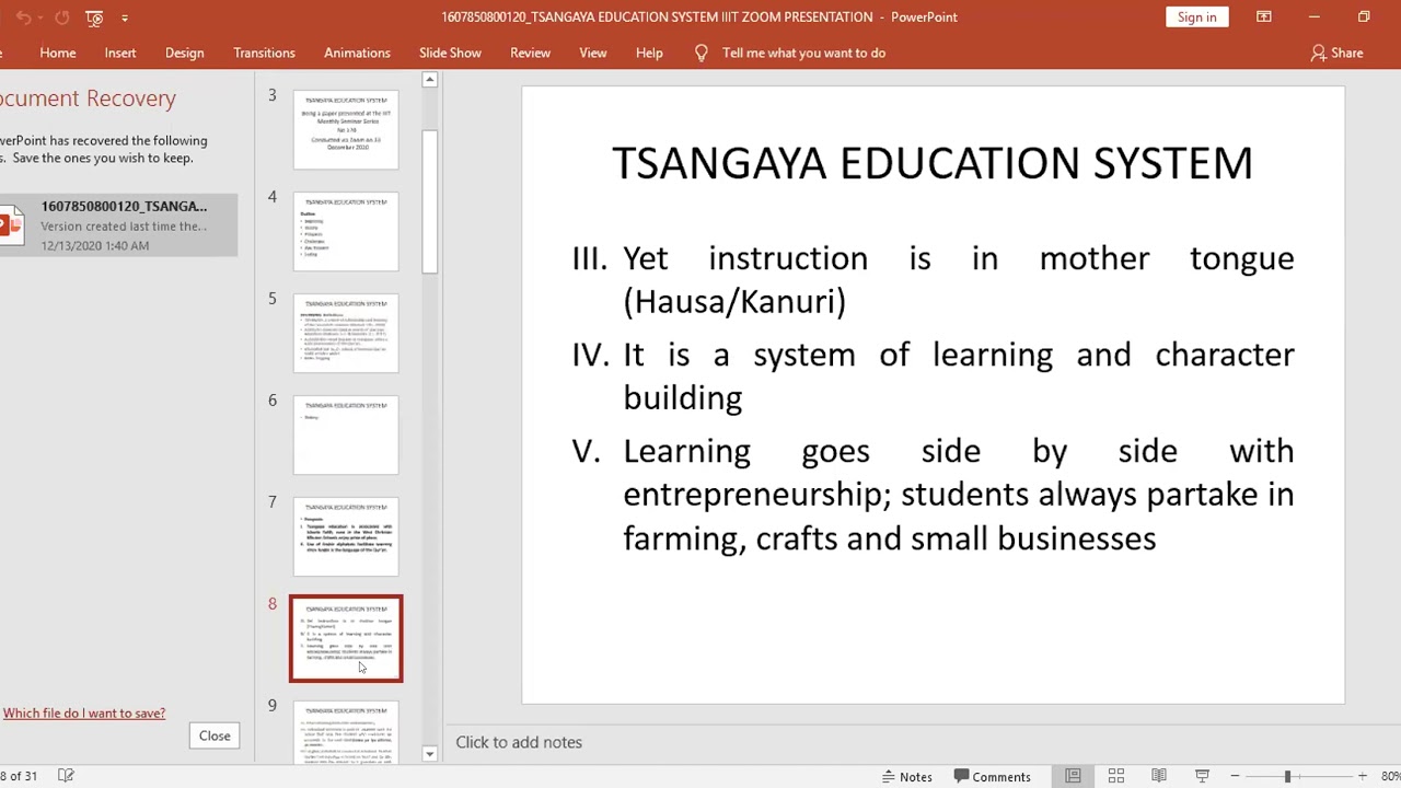 170 Monthly Seminar. Tsangaya System of Education. Dr. Saidu Ahmad ...