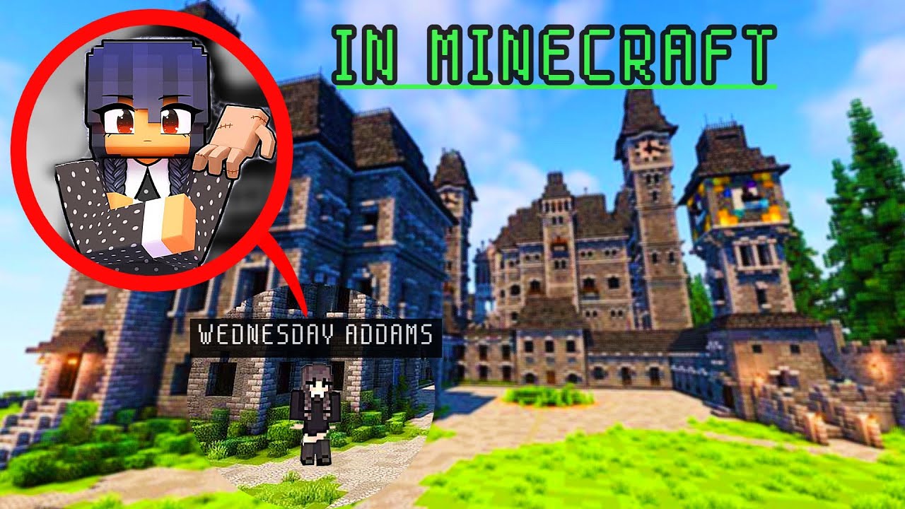 PLAYING AS WEDNESDAY ADDAMS IN MINECRAFT!! - YouTube