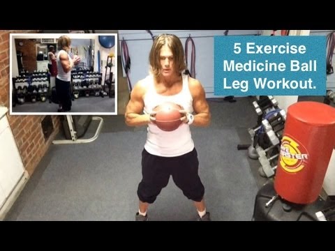 Medicine ball leg workout - YouTube