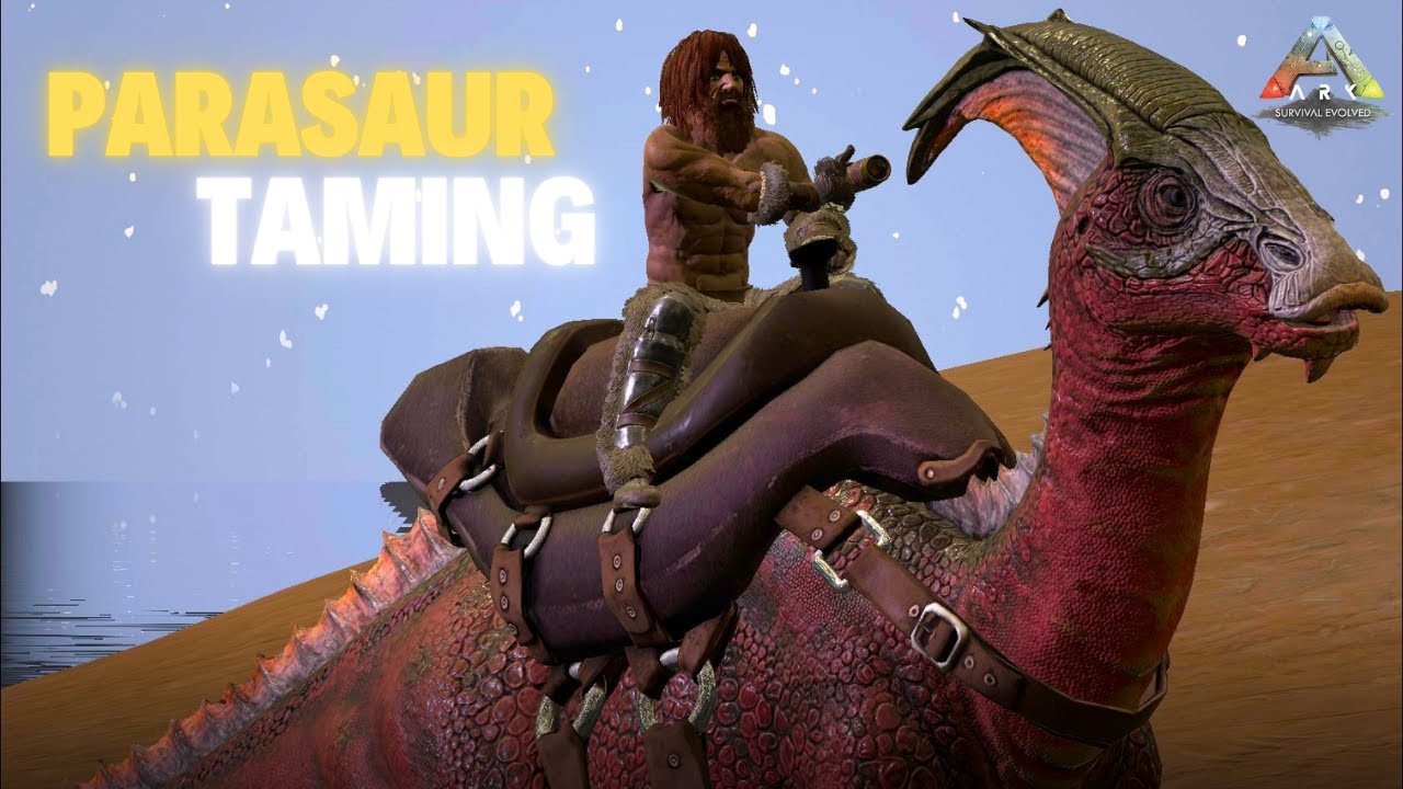 How to tame a parasaur | ARK: Survival Evolved | Ep 1 - YouTube
