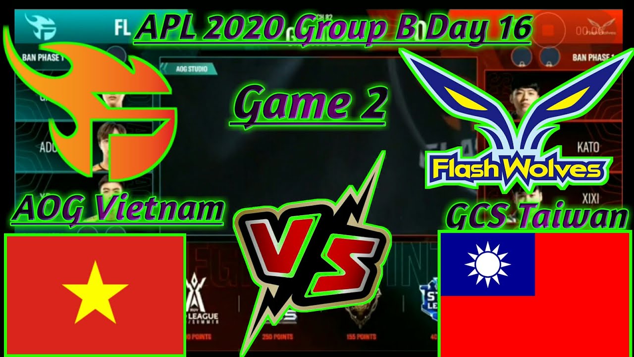 Team Flash(AOG Vietnam) Vs Flash Wolves(GCS Taiwan) Game 2 APL 2020 ...