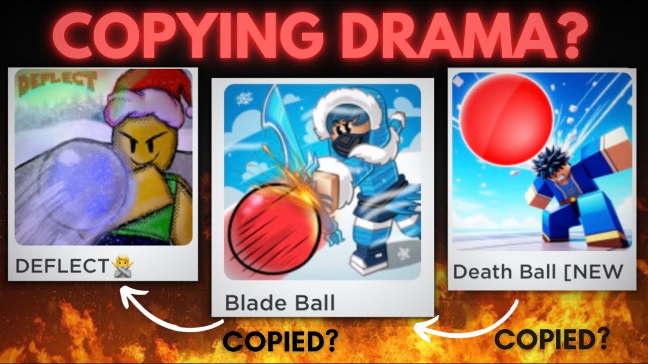 EXPLAINING THE BLADE BALL, DEFLECT & DEATH BALL COPYING DRAMA || Roblox ...