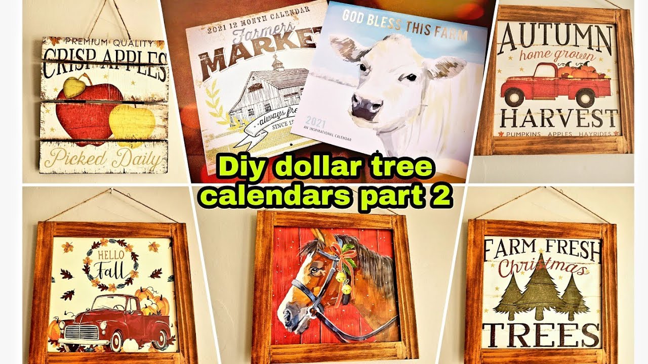 Diy Dollar tree calendars part 2 fall and Christmas 🎄 - YouTube