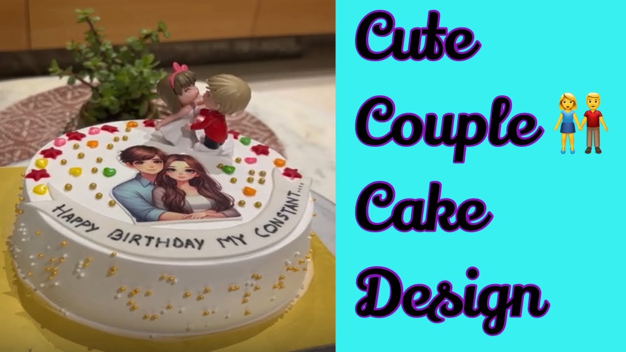 Simple Chocolate Cake Design|Cute Couple Cake Design|Most Amazing Cake ...