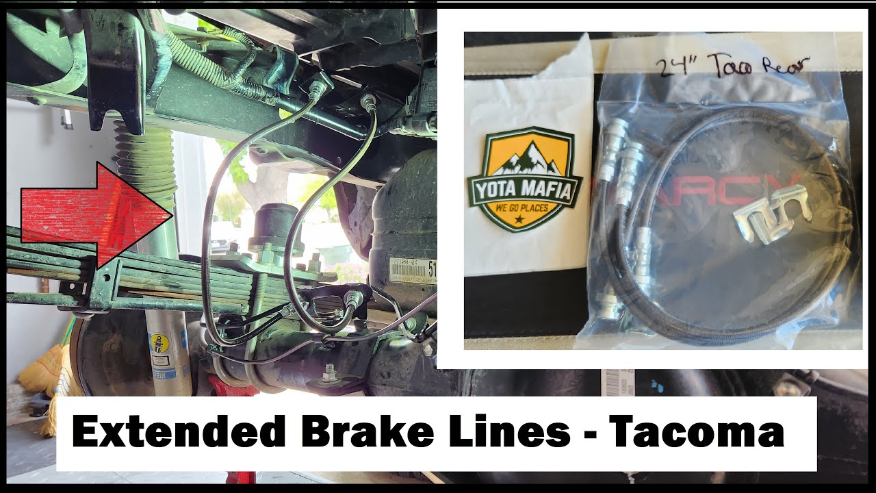 YotaMafia Extended Rear Brake Lines - Toyota Tacoma - YouTube